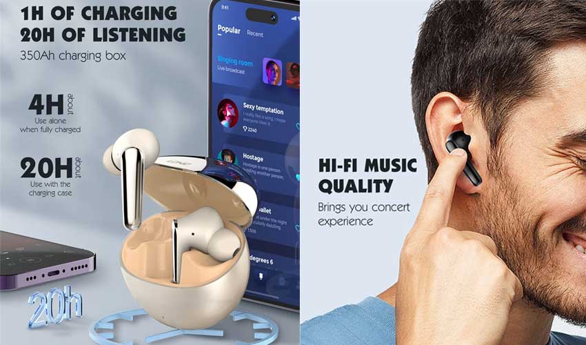 LDNIO T01 Wireless Stereo BT Earbud In-Ear TWS
